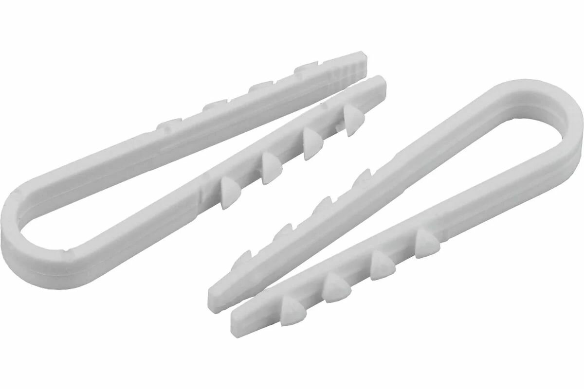 Дюбель-хомут для круглого кабеля 11-18мм бел. (уп.100шт) ЭРА Б0045082