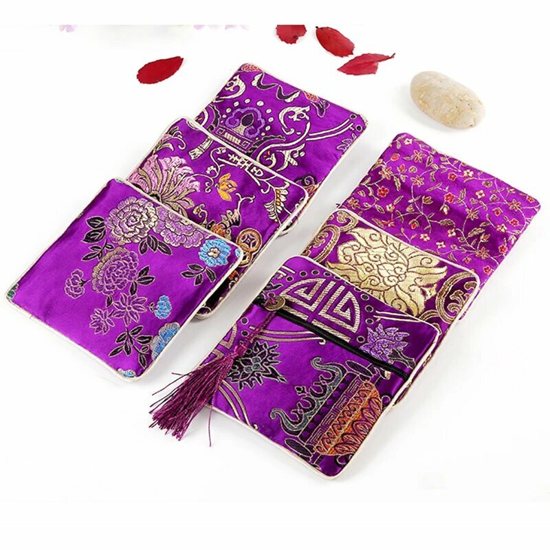 Сумка для хранения украшений из парчи