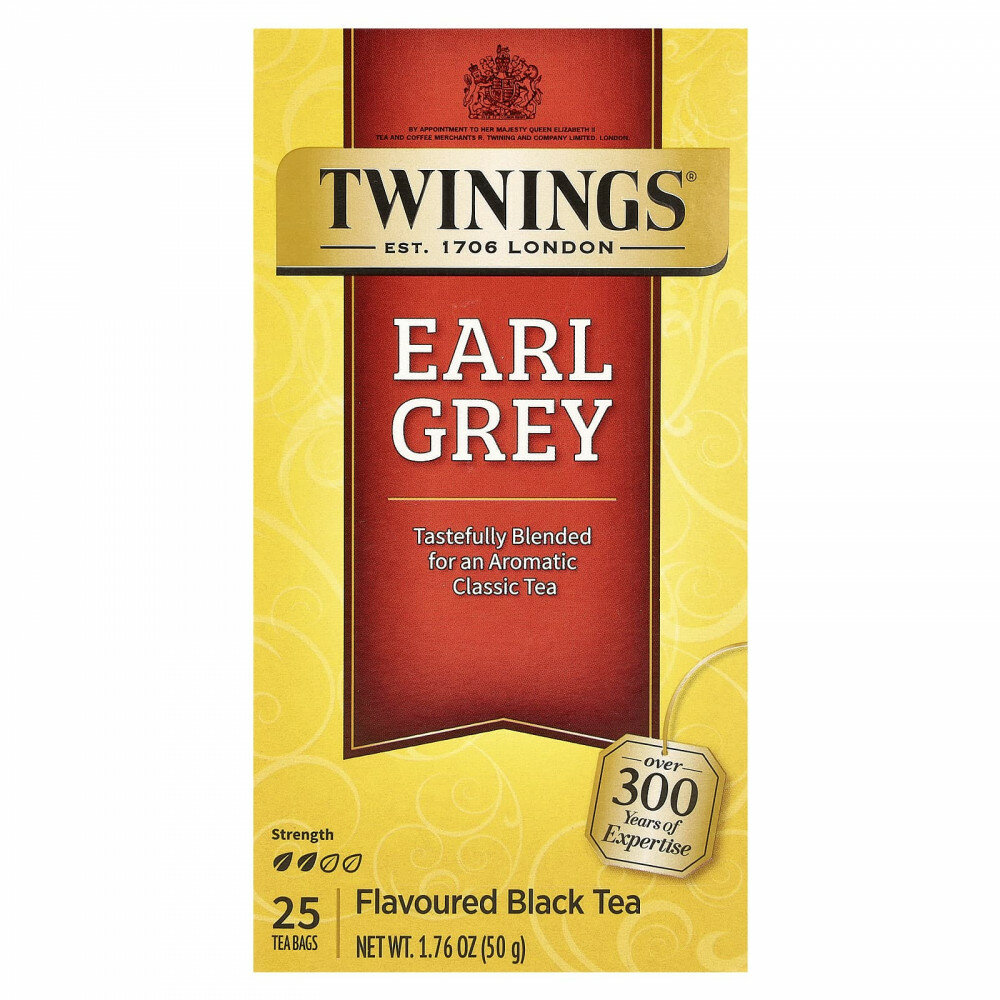 Twinings, Классический чай "Эрл Грей", 25 пакетиков, 1.76 унций (50 г)