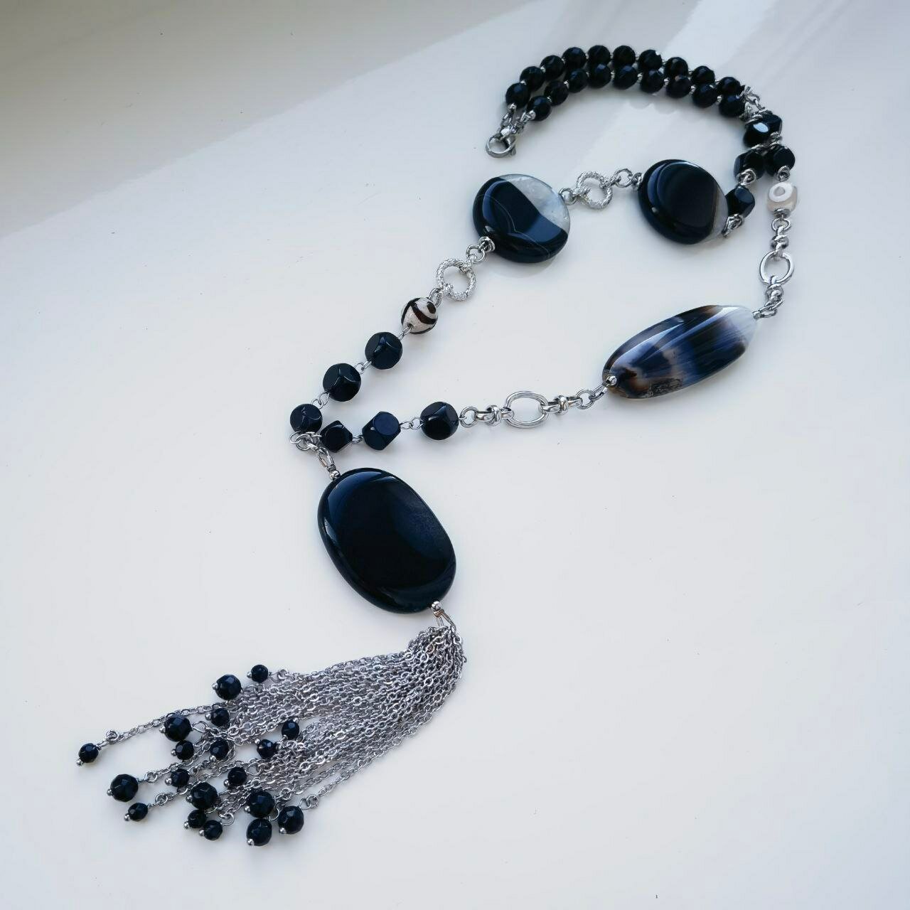 Серьги, агат