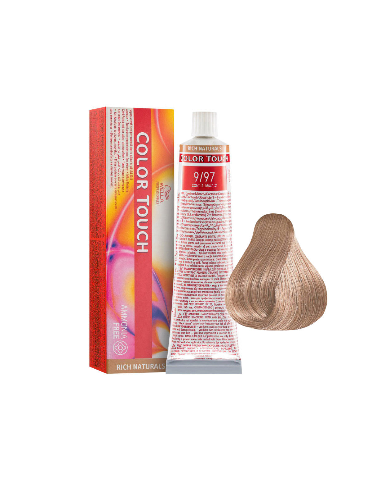 Wella Color Touch 9/97 - Тонирующая краска без аммиака очень светлый блонд сандре коричневый 60 мл