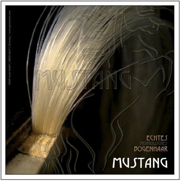 Волос белый конский для смычка виолончели Мустанг (Mustang) 74 см, Германия 450925/1шт (G)