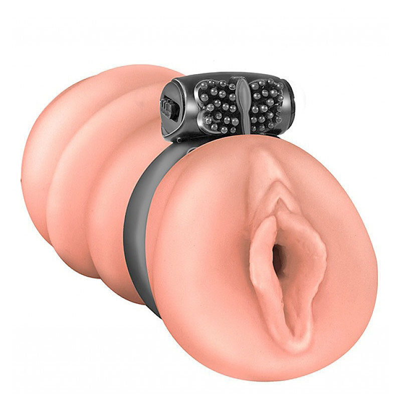 Вагина с виброкольцом 11 см* 5 см, из термопластичной резины , телесного цвета