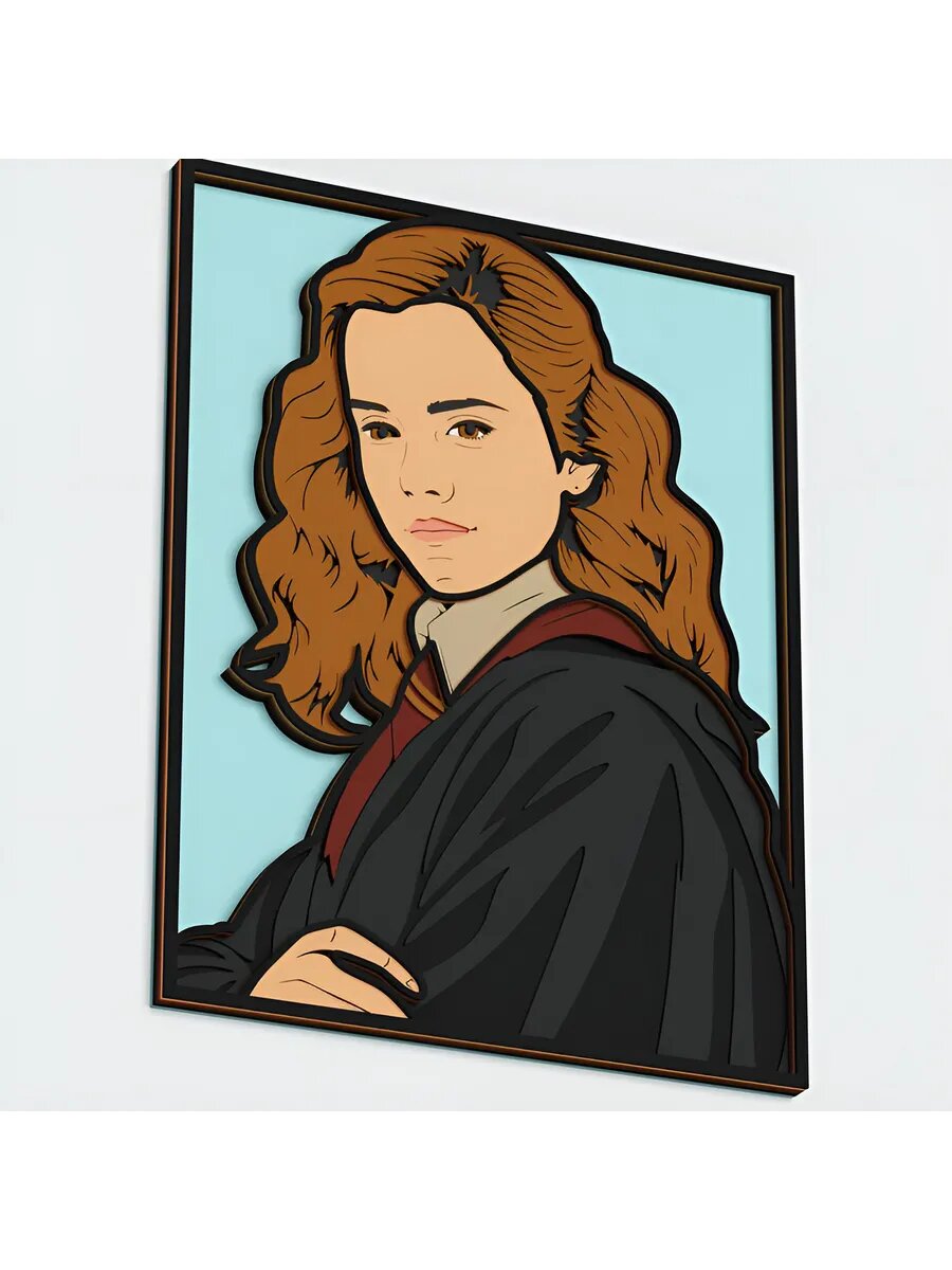 3D Картина по номерам из дерева Гермиона Грейнджер, 23x30 см