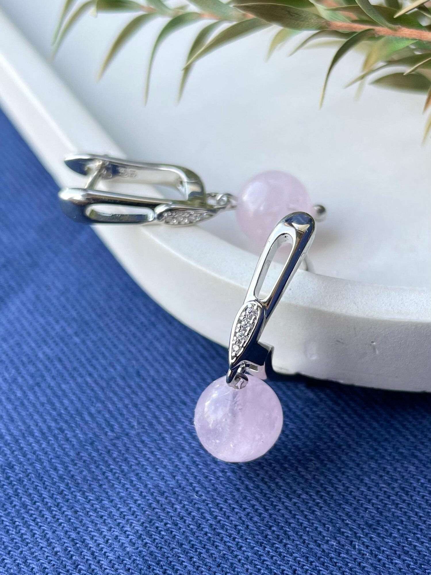 Серьги, фианит