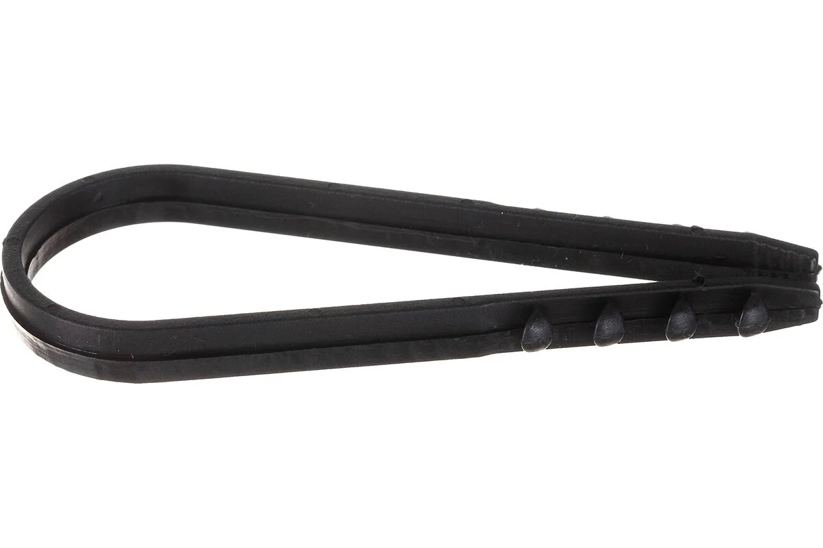 FORTISFLEX дюбель-хомут нейлон ДХ 19-25 (ч) 100 шт 59566 для крепления кабелей и проводов