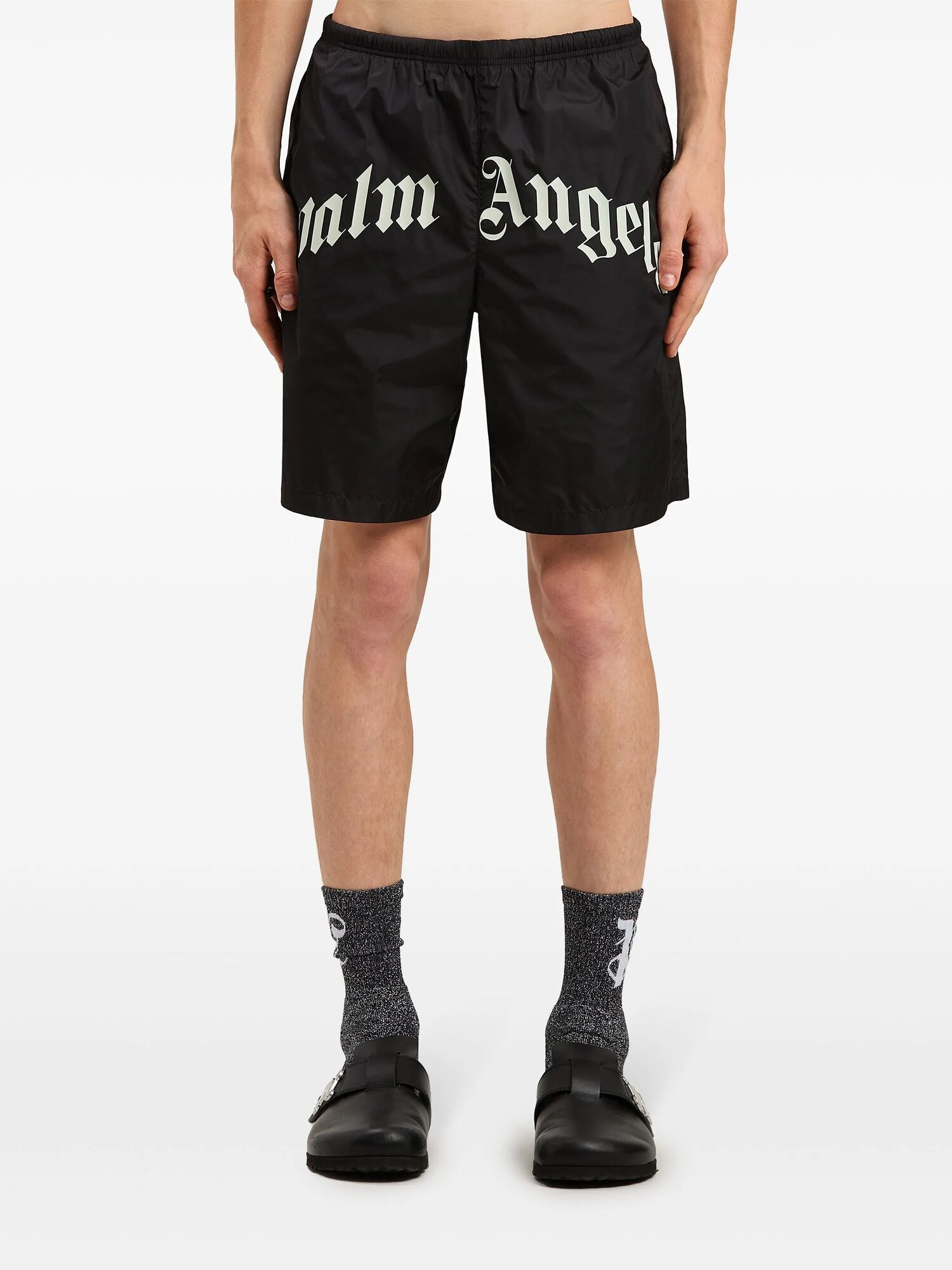 Шорты для плавания Palm Angels, размер XL, черный/черный — фото 1