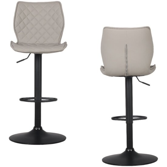 Стул барный Stool Group Dome экокожа серый (2 шт/уп)