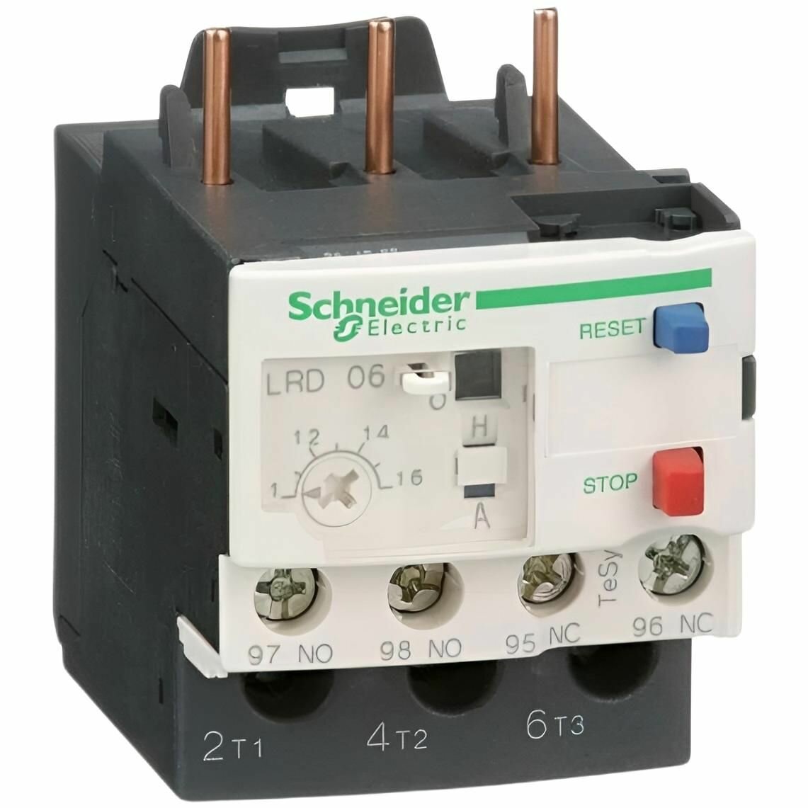 Schnieder Electric Реле дифференциальное тепловое перегрузки LRD06, 1-1,6А, класс 10А (арт. LRD06)
