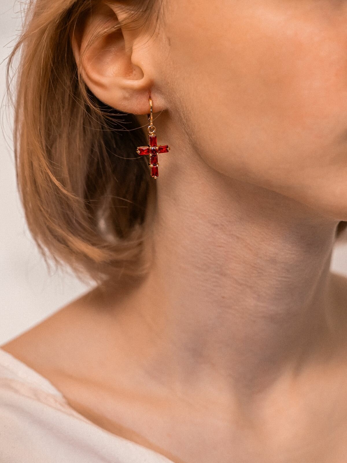 Серьги Lotus Jewelry, красный — фото 1