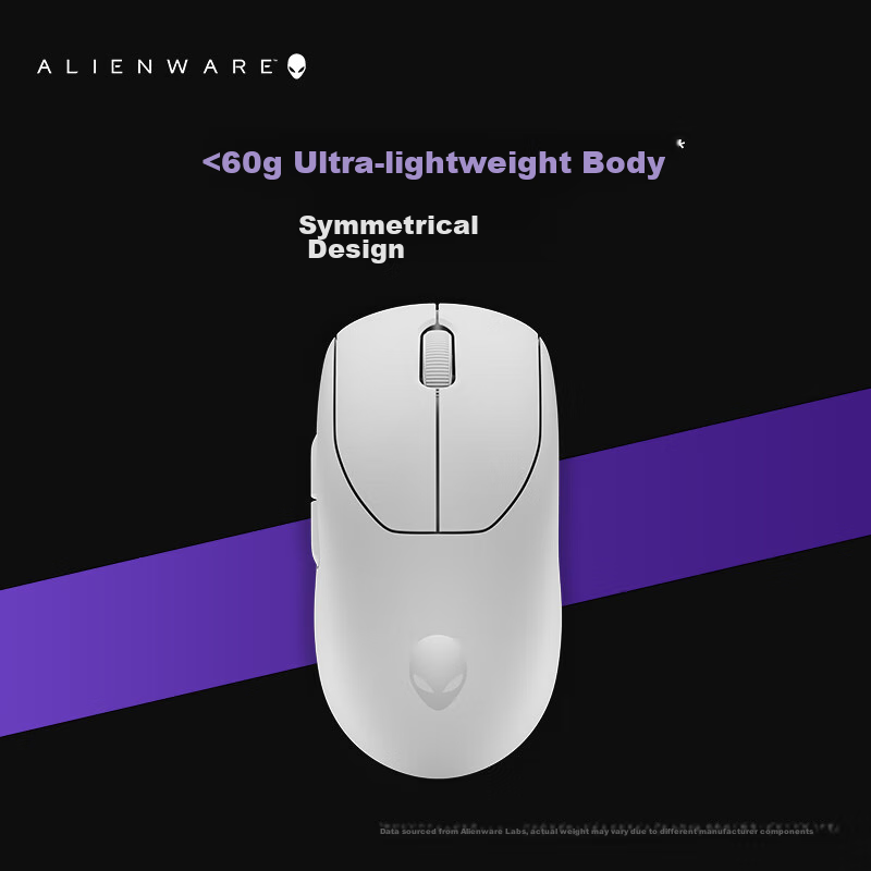 Игровая мышь Alienware Pro Professional Edition Lightweight, Dual-Mode, 2.6G DPI, Black