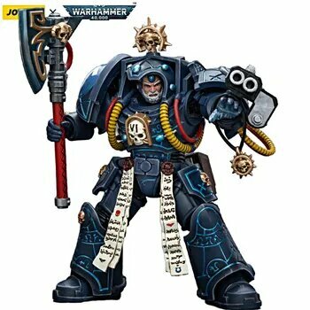 Подвижная фигурка JOYTOY Warhammer 40K 1/18 Ультрамарины Библиотекарь в броне терминатора Подарочная модель
