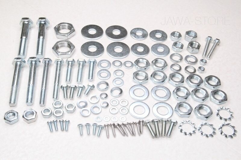 Комплект болтов большой на весь мотоцикл для Ява 350 модель 634 (Чехия)
