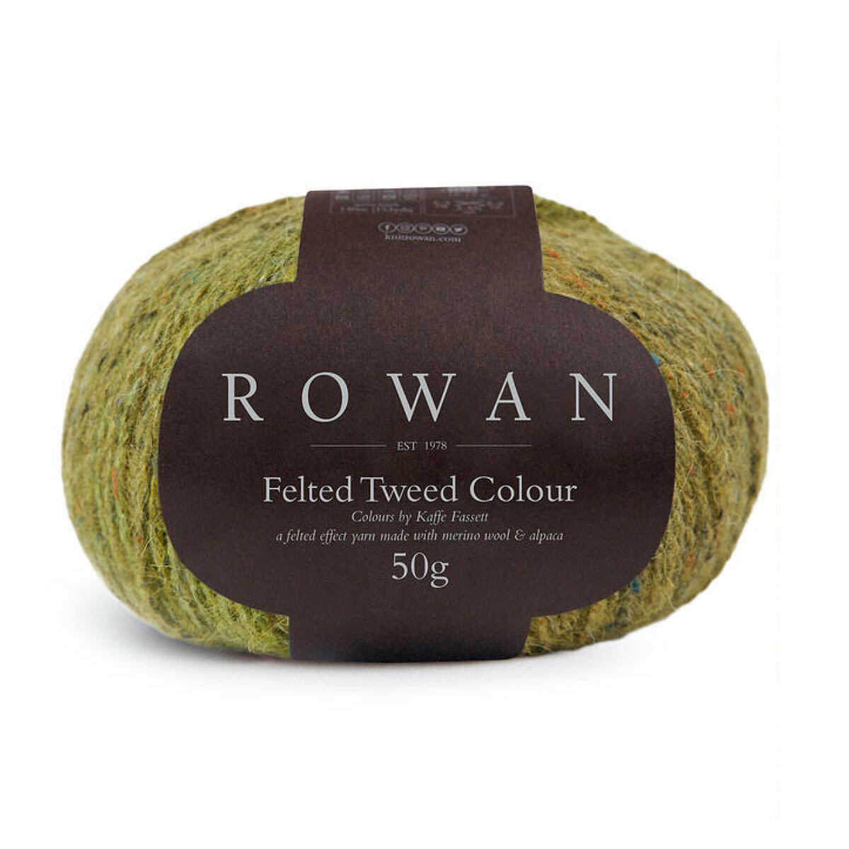 Felted Tweed Colour /Филтед Твид Колор/ пряжа Rowan, 9802243 (028, *, chartreuse (шартрез), зеленый/коричневый)