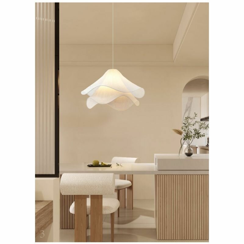 Люстра из лепестков,1,1,15, светло-бежевый