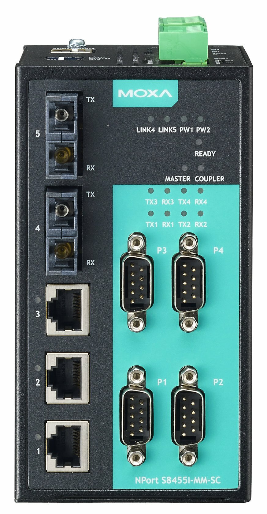 Преобразователь MOXA NPort S8455I-SS-SC 4хRJ45 - RS-232/422/485 