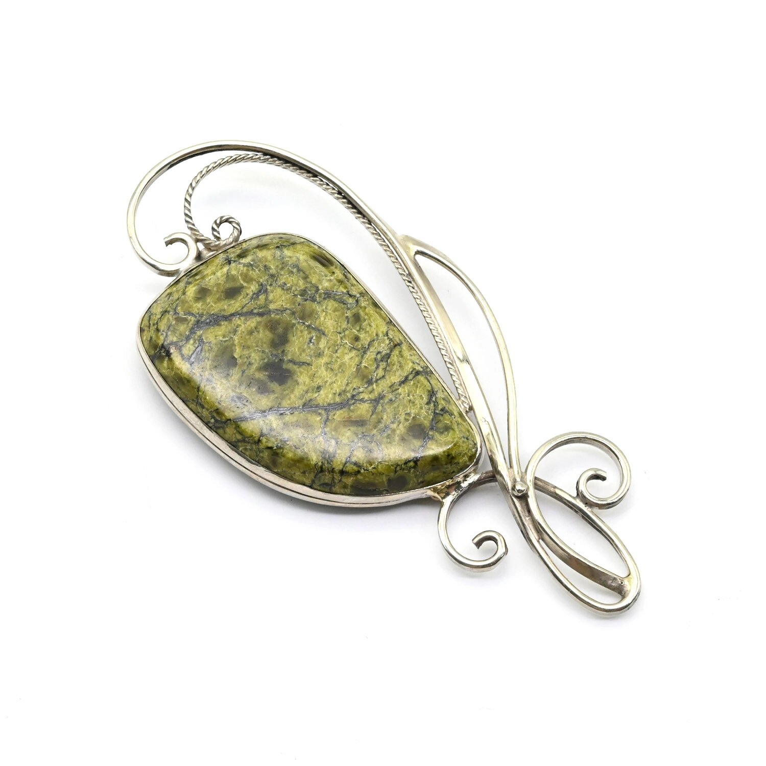 Брошь, змеевик