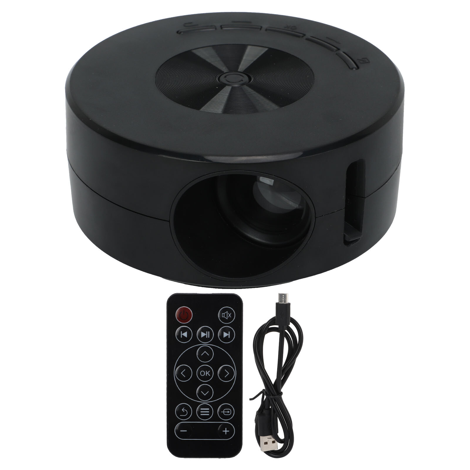 Мини-проектор 1920x1080 LED 14–100 дюймов с дистанционным управлением, питанием от USB, портативный проектор для семейного ноутбука и телефона