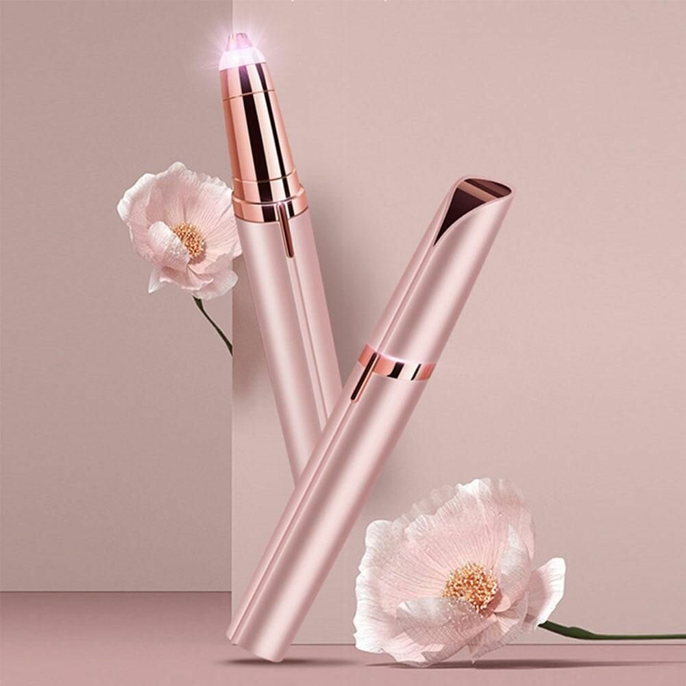 Электрический Триммер для бровей. Женский электрический триммер для бровей розовый 360 градусов женский эпилятор для лица