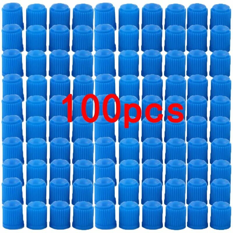 100шт. Синие колпачки для ниппелей шин