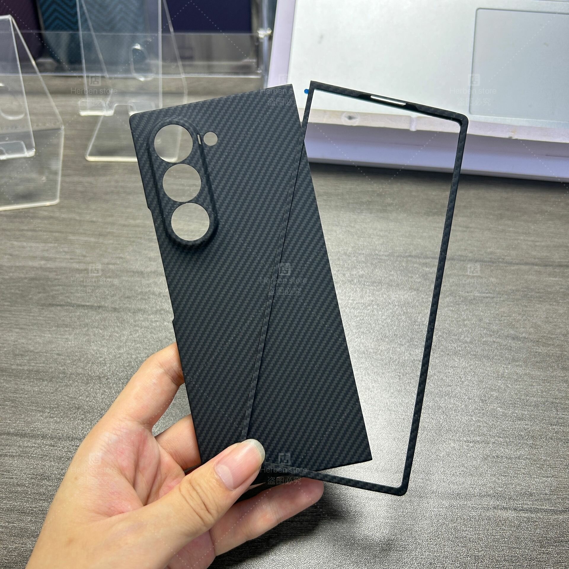 Кевларовый чехол Samsung z fold 6, чехол из углеродного волокна, Ультратонкий защитный чехол из настоящего углеродного волокна для Samsung z fold 6