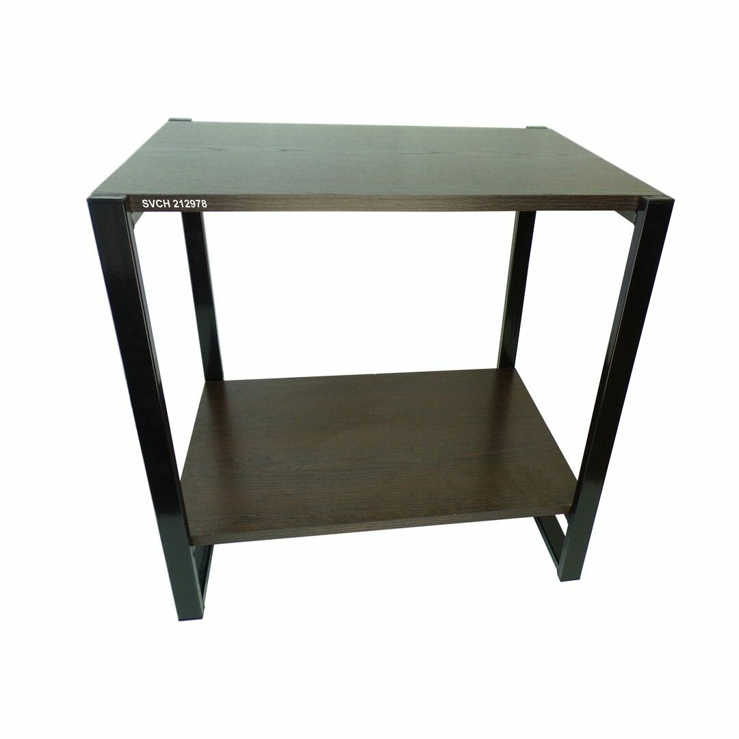 Подставка для микроволновки, высота 55см "SVCH 212978" с двумя уровнями, цвет каркасов-черный, полки -венге