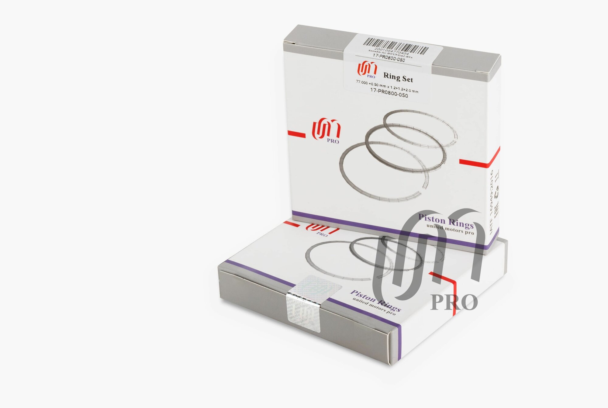 Комплект поршневых колец 0.50 Hyundai/Kia G4FC d77.0+0.50 1.2-1.2-2.0 на 1 цил. UM, UNITED MOTORS 17PR0800050