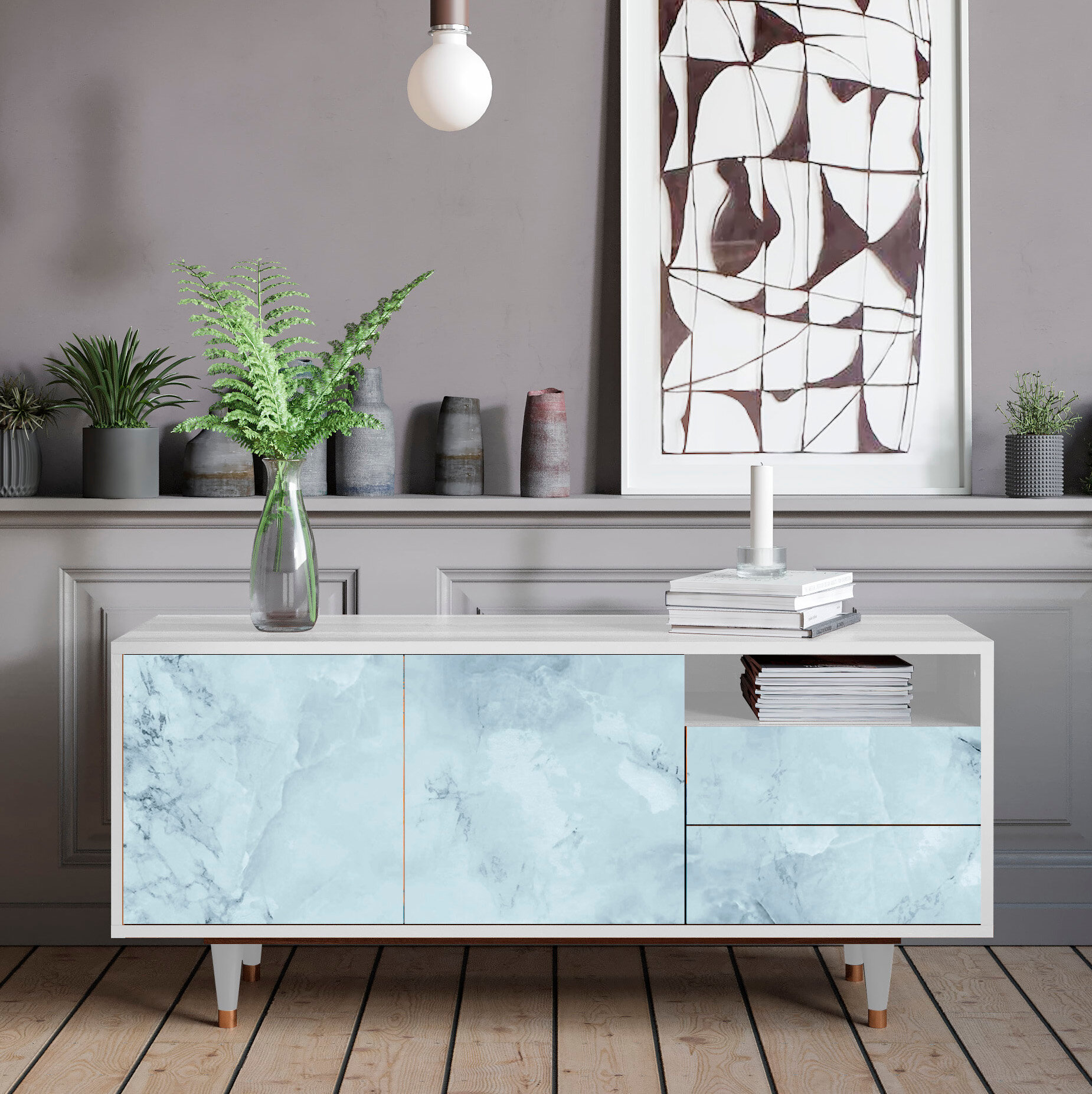 ТВ-Тумба - STORYZ - T7 Glacial Colour, Размер - 125 x 56 x 41 см, Цвет корпуса - , Белый