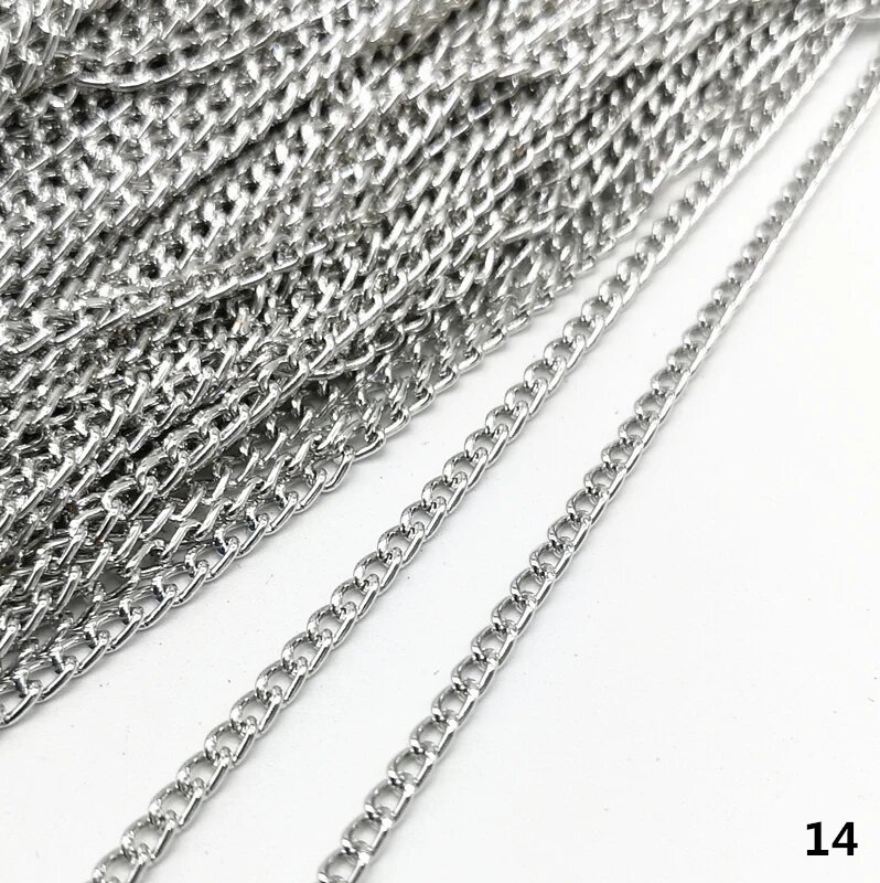Серые цепочки из алюминия 2,8 мм, 2 м, Color: 14