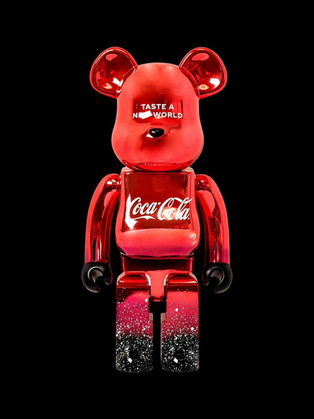Коллекционная оригинальная фигура Bearbrick Coca-Cola Creations 1000% / 70 см высота / Ламиниpoванный ABS пластик