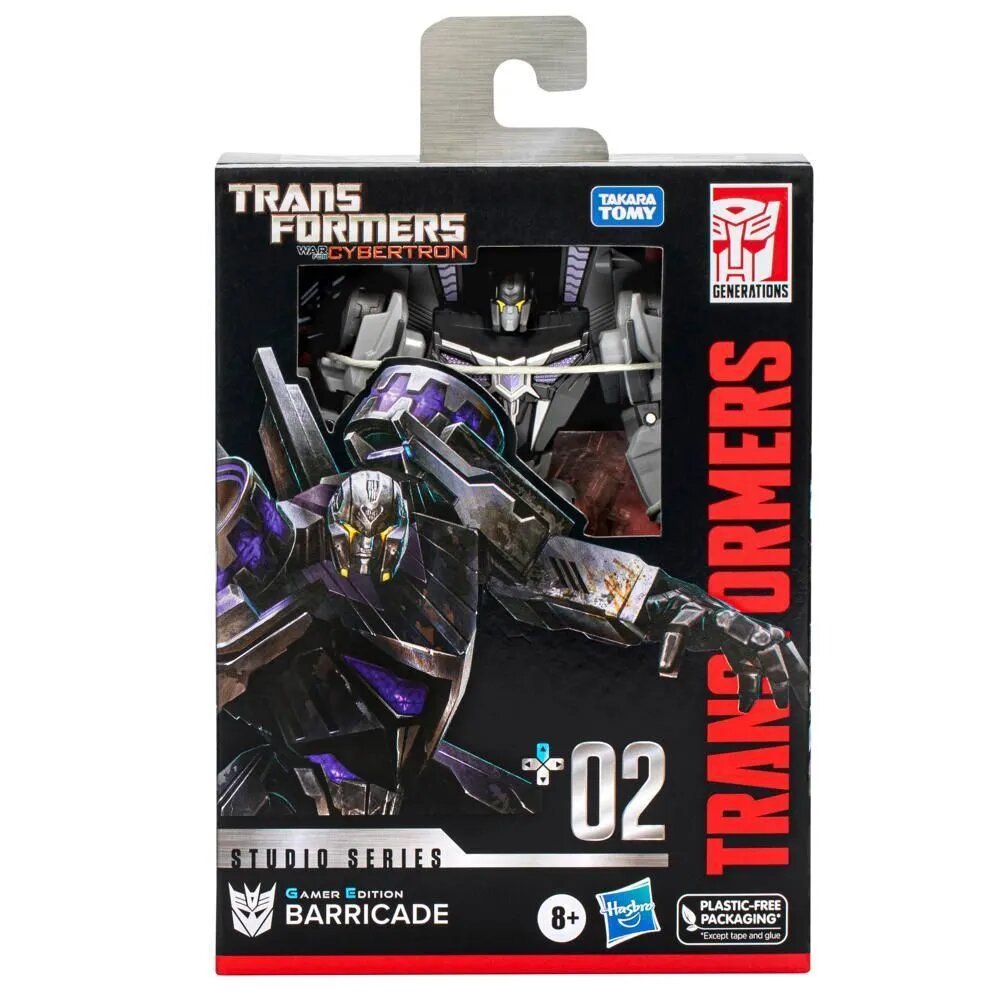 Трансформеры игрушки Hasbro Studio Series Deluxe Transformers: War for Cybertron 02 Gamer Edition Barricade (11.5cm) F7234