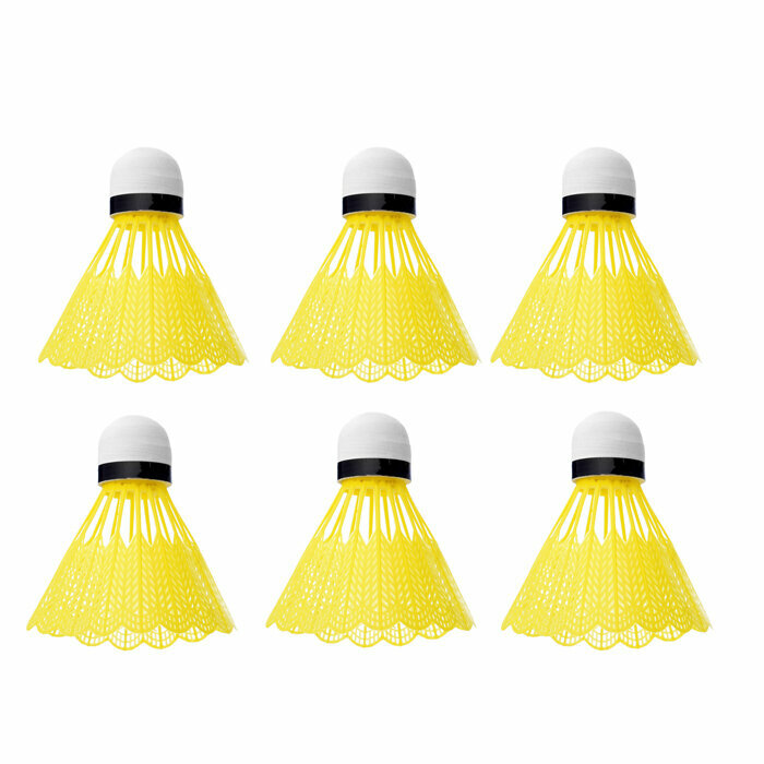 Набор воланчиков для бадминтона (6 шт.) желтый