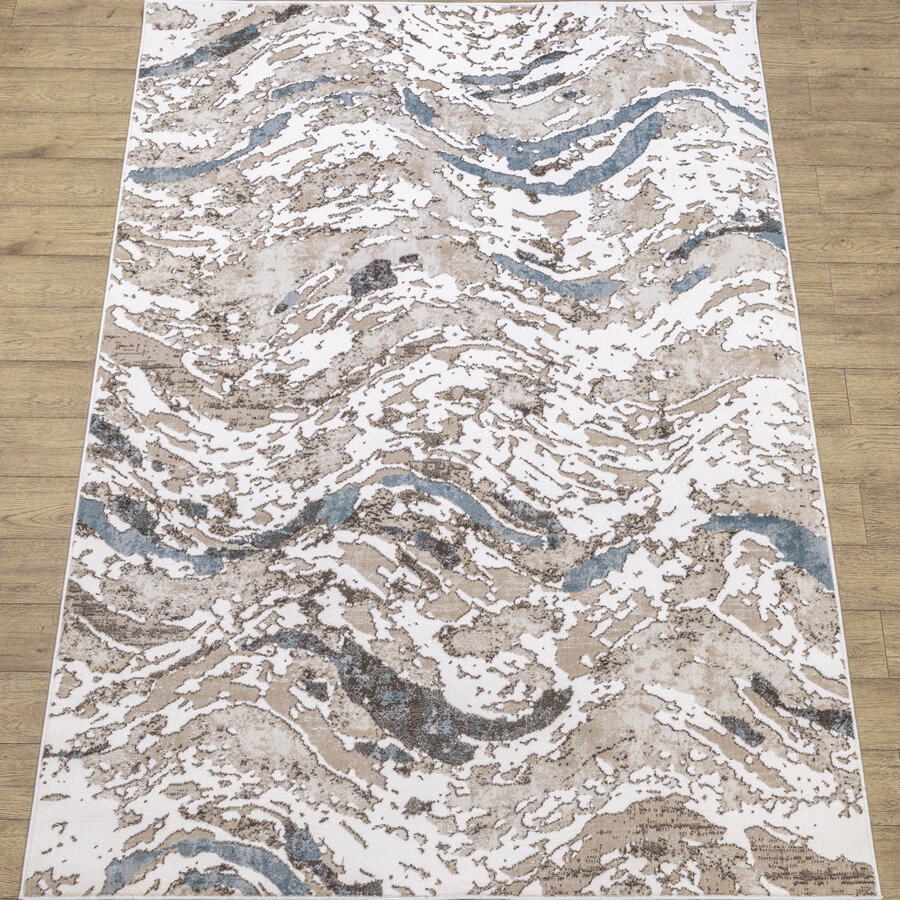 Ковер, Овал, Бежевый, Серый, Голубой, Современный, на пол, в гостиную, спальню, в ассортименте (100 см. на 200 см.)