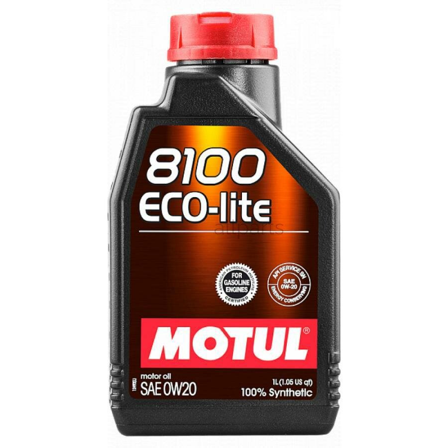MOTUL 108534 Масло моторное Motul 8100 Eco-Lite SN/CF 0W-20 синтетическое 1 л 108534