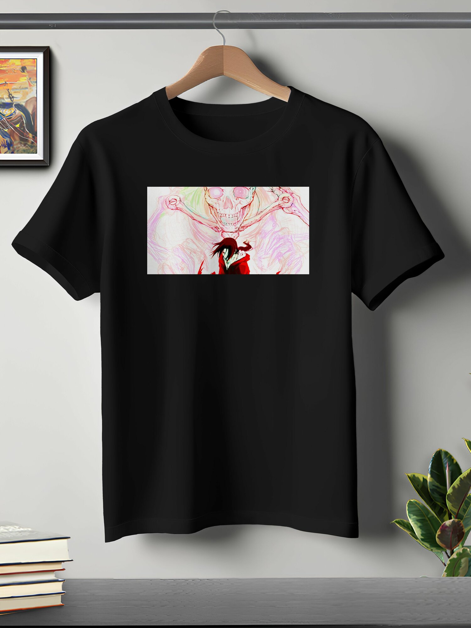 Футболка ONEQ унисекс 50-52 (XL) размер с принтом Narutomaki, черная