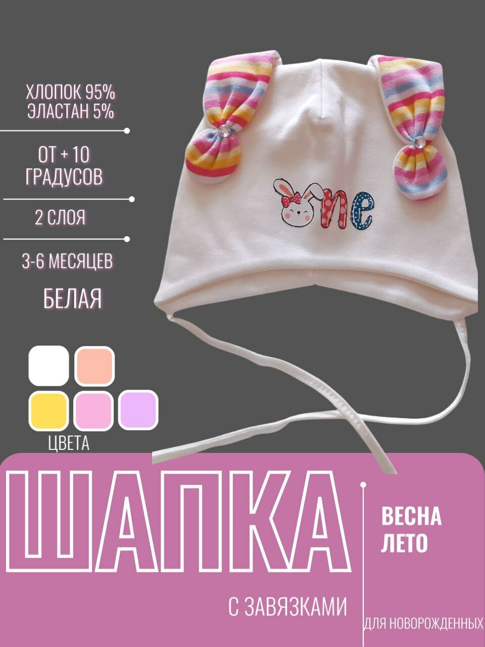 Шапка Весна-лето 2025 для детей