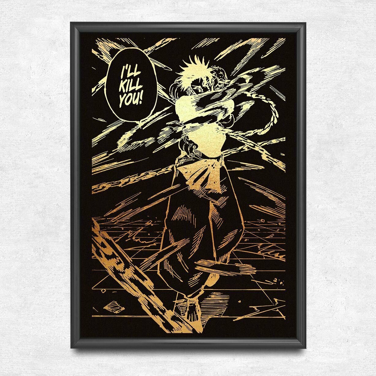 Постер на стену по аниме Магическая битва / Плакат интерьерный Sorcery Fight