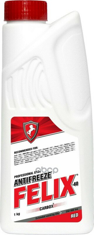 Антифриз красный -40C 1кг G12+ Carbox OAT FELIX Тосол-Синтез арт. 430206032