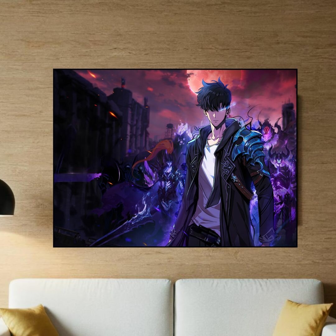 Картина на металле (аниме - Solo leveling), 20*30 см