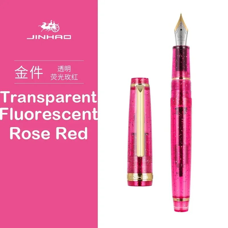Перьевая ручка JINHAO 82 EF F M Розовый, Ф, Clear Rose Red