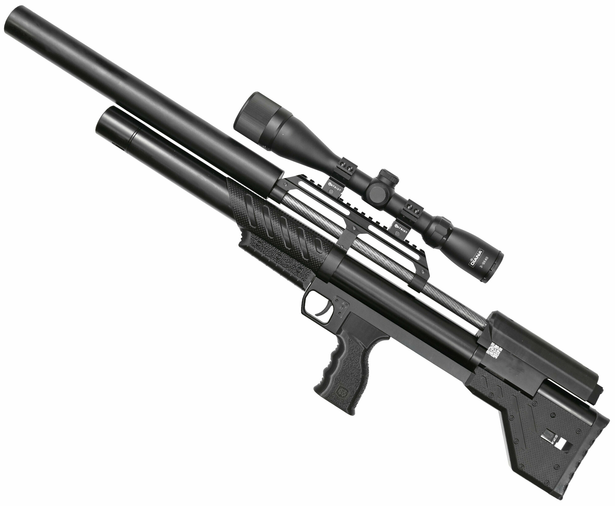 Пневматическая винтовка Krugergun Снайпер 5.5 мм Буллпап (580 мм, прямоток, пластик)