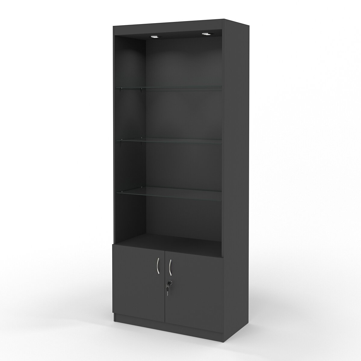 Стеллаж "афродита" №1-4 (задняя стенка - ДВП), Черный. Производитель товара - компания Westcom.