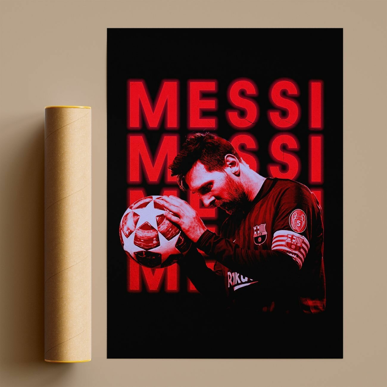 Постер Месси, футбол 30х40 см без рамы/ Футболист, спорт, плакат для интерьера, в подарок