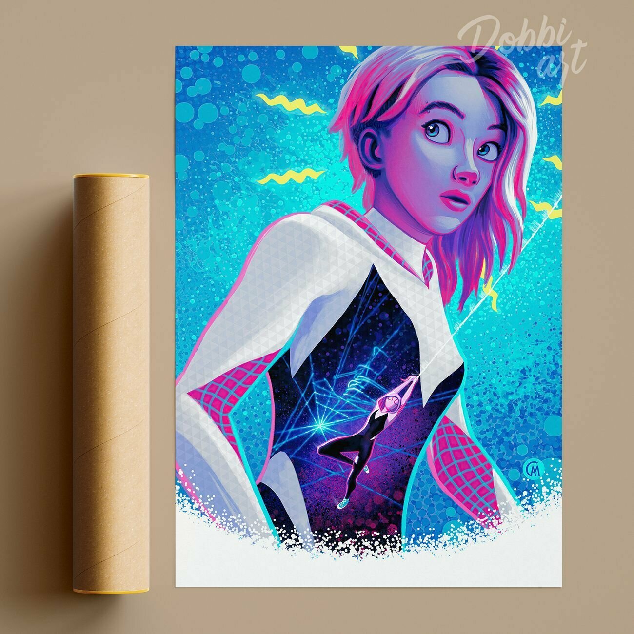 Постер Гвен Стейси 50х70 см без рамы/ Марвел, Человек Паук, Питер Паркер/ Плакат для интерьера, в подарок