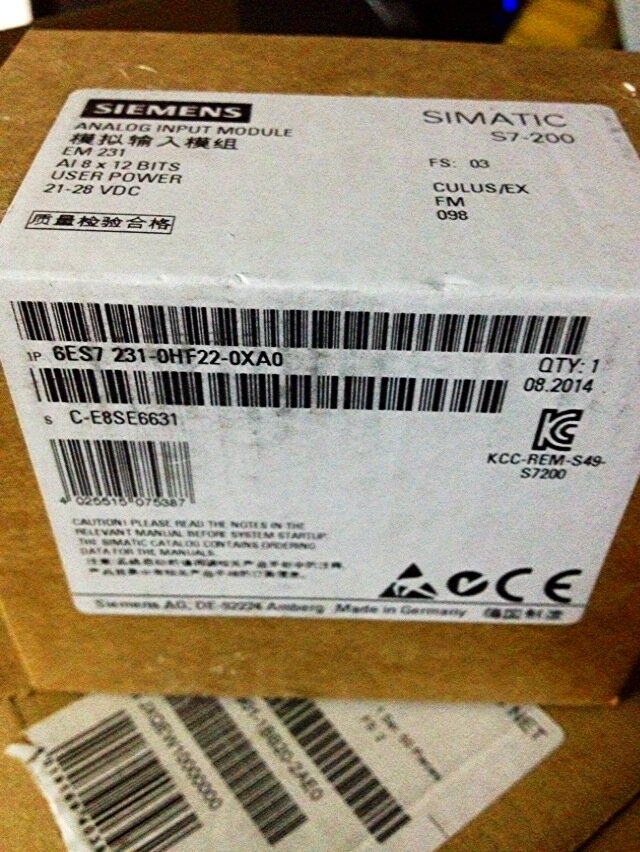 6ES7231-0HF22-0XA0&6ES7 231-0HF22-0XA0 SIMATIC S7-200, ANALOG INPUT EM 231 , New & Original 100%