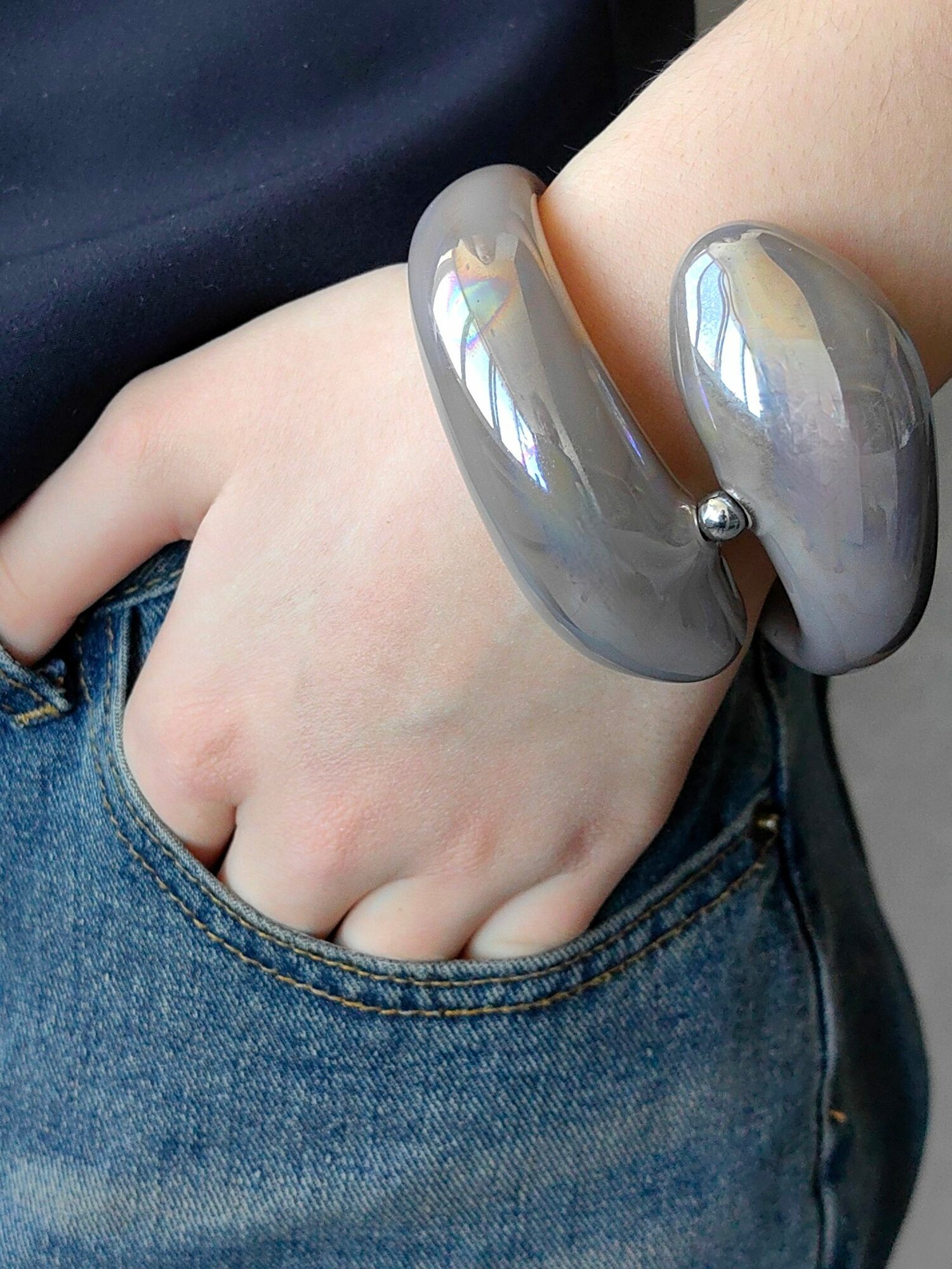 Жесткий браслет, стекло