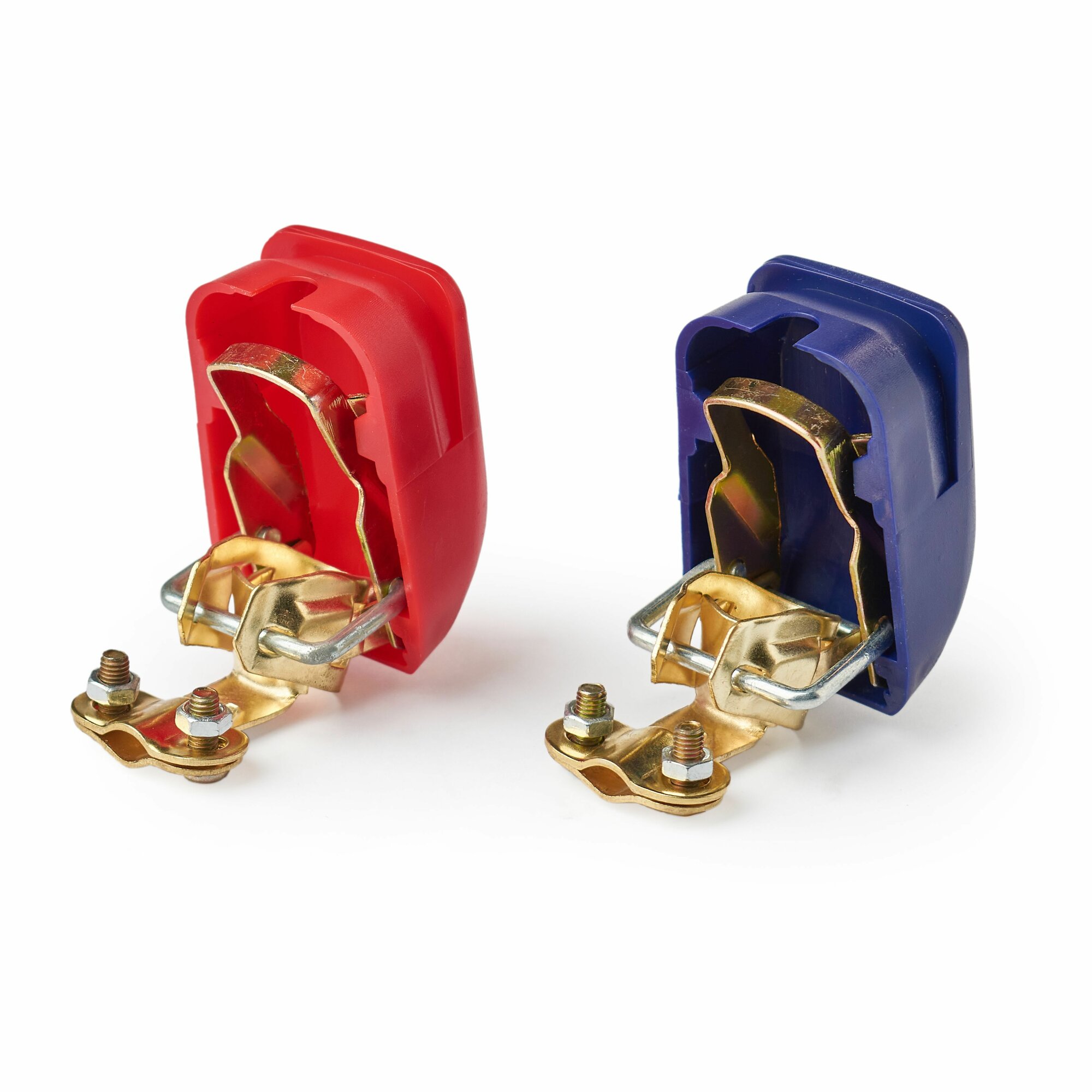 Клеммы аккумуляторные быстросъемные, для легковых автомобилей, комплект красная/синяя