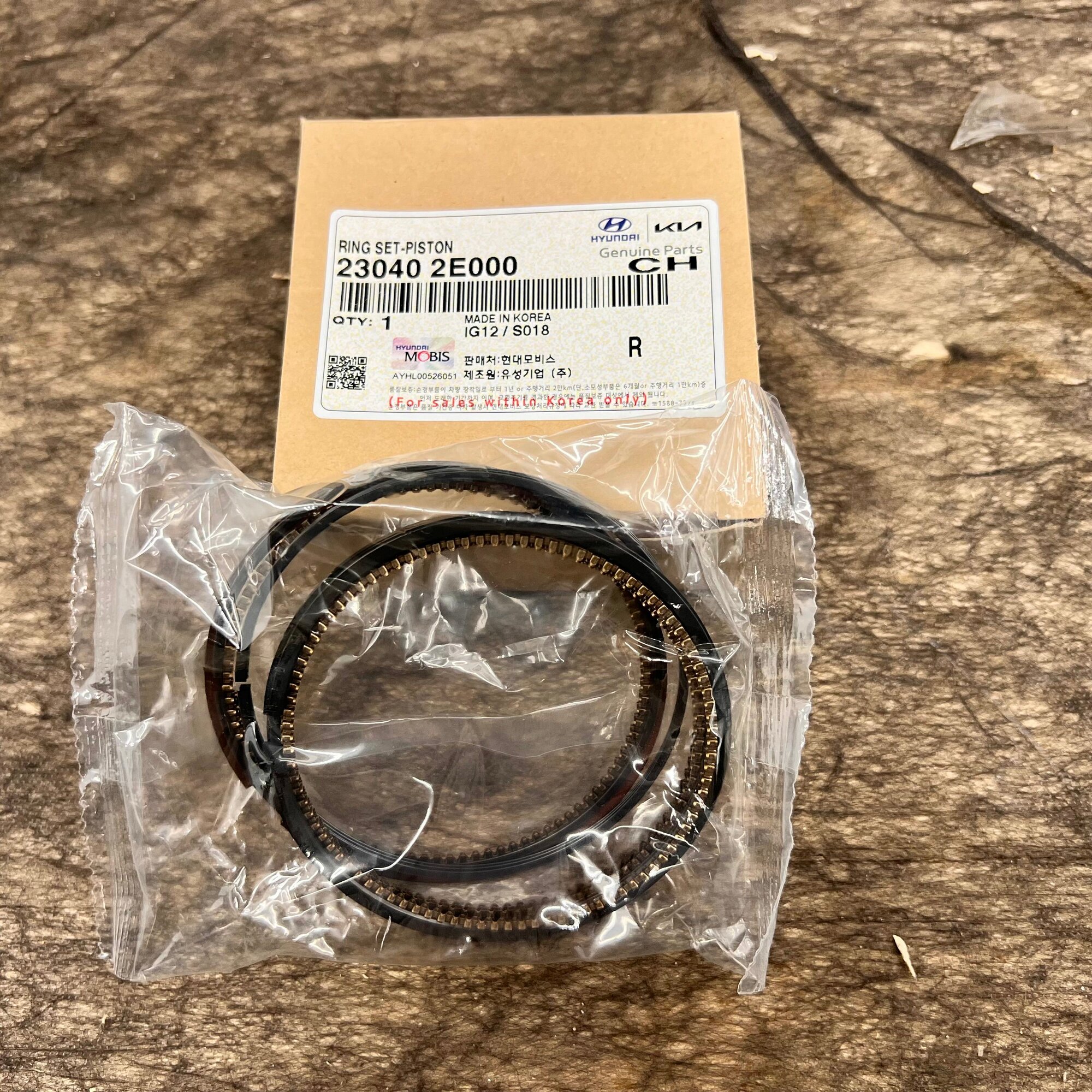 Поршневые кольца Hyundai/Kia 230402E000, для широкого модельного ряда