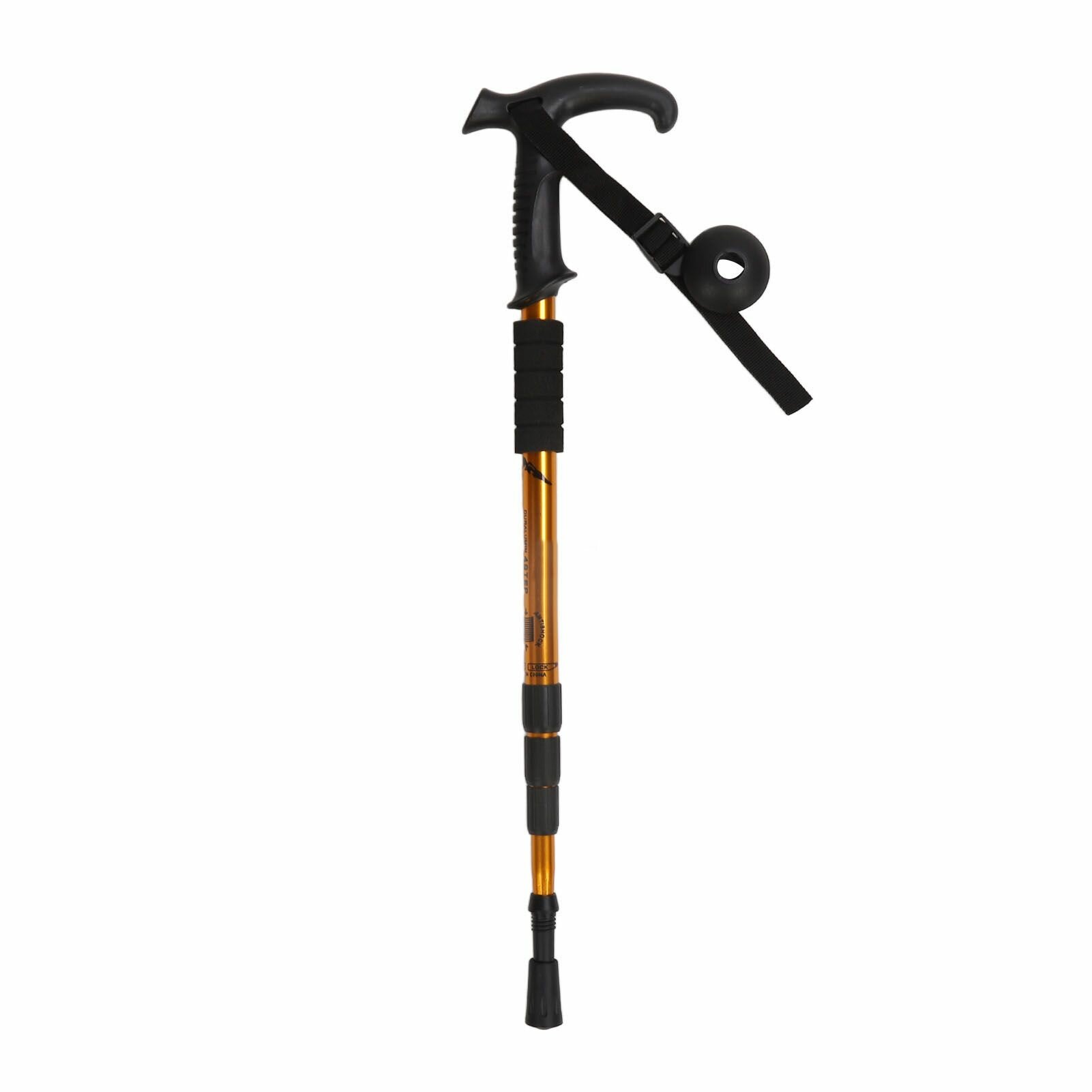 Походные палки из золотого алюминиевого сплава, регулируемые легкие противоударные палки с Т-образной ручкой для пеших прогулок и путешествий на открытом воздухе