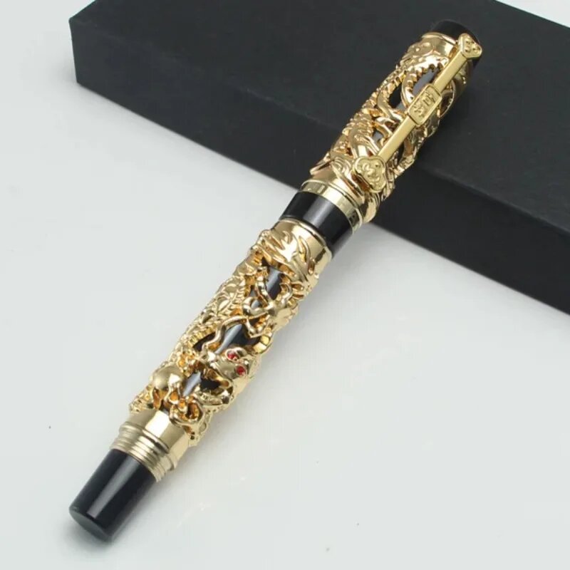 Jinhao золотая шариковая ручка с драконом и фениксом 1PCS Rolelrball Pen